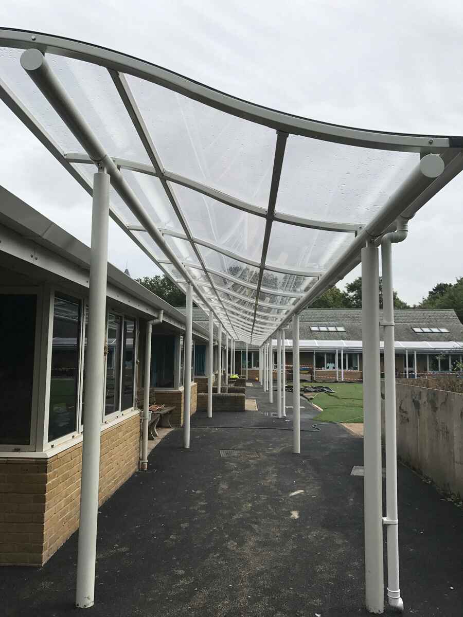 Covered Walkway MBS FM | At Harrison School, MBS FM Delivered A New